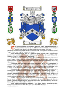 Roberts Surname History (Origin & Meaning) with Coat of Arms Download