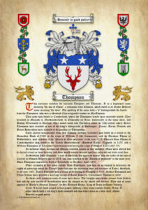 Thompson Surname History (Origin & Meaning) with Coat of Arms Download