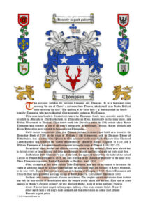 Thompson Surname History (Origin & Meaning) with Coat of Arms Download